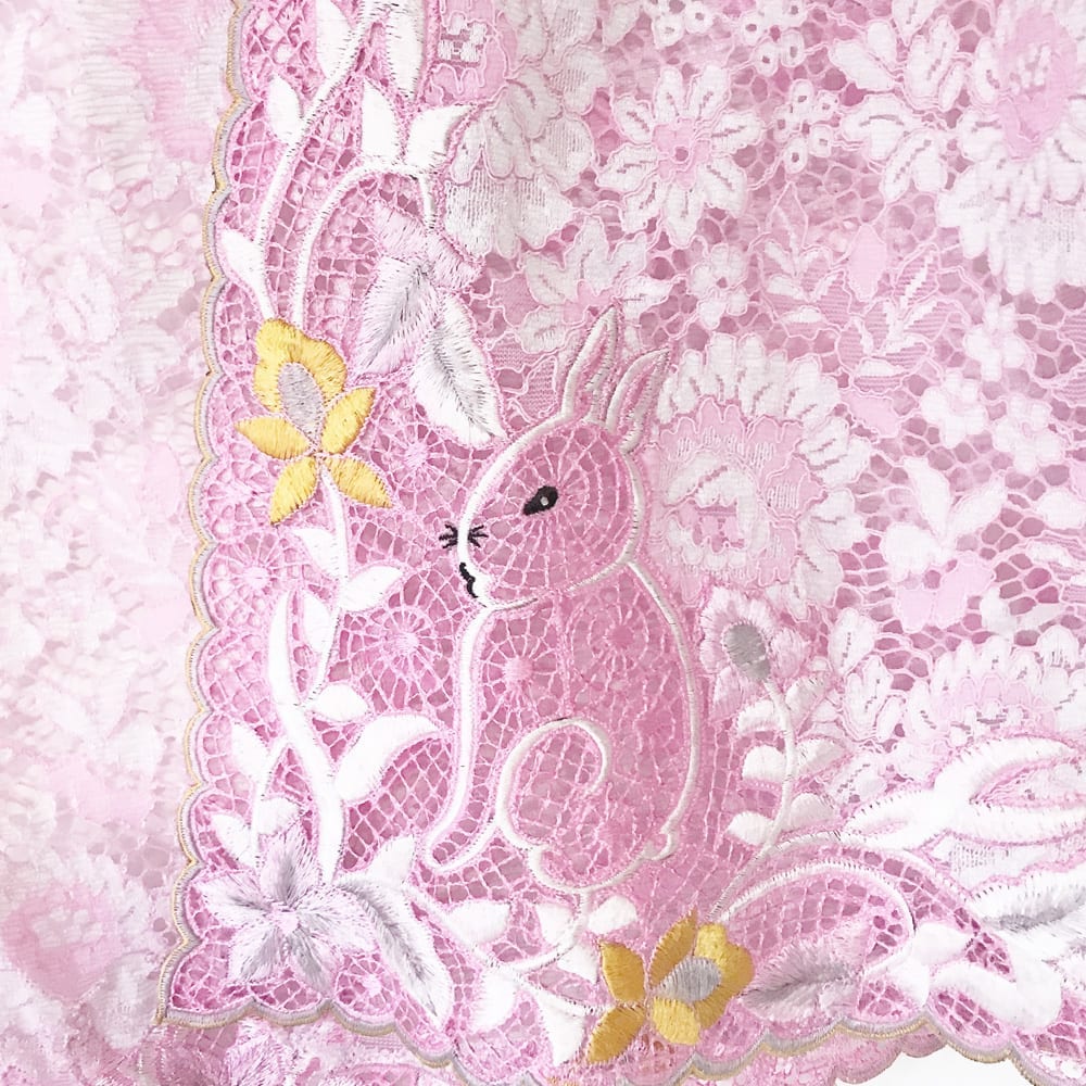 Lulu Rabbit Long Lace Dusty Pink - Non&Nik