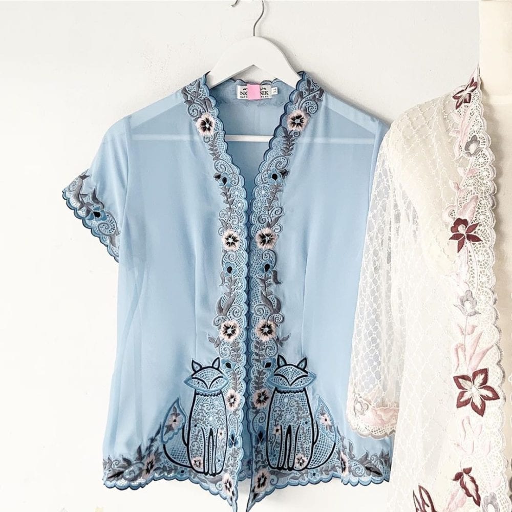PO Kebaya Classic Sky Blue Grey - Non&Nik