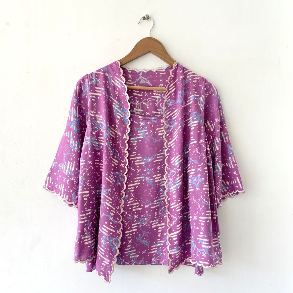 PO Vintage Batik Kebaya Parang Acak Lila - Non&Nik