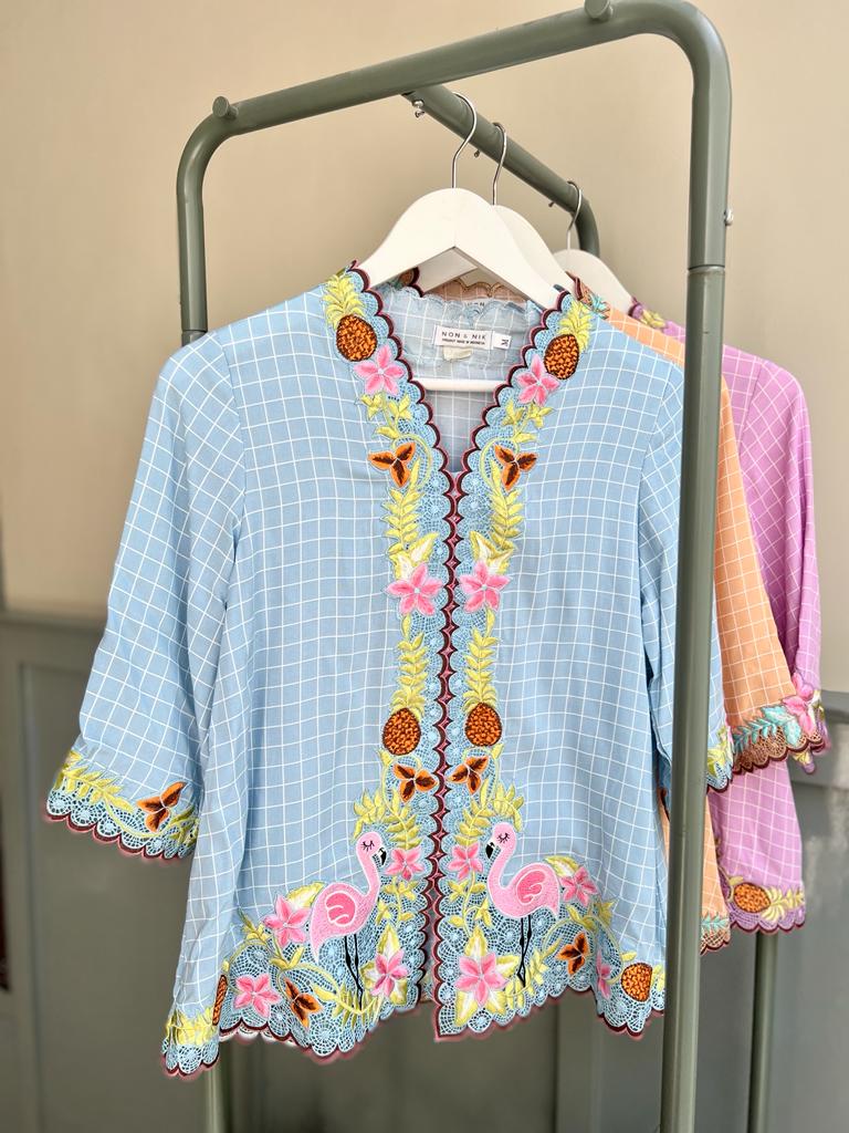 PO Kebaya Handmade Summer Series Sky Blue - Non&Nik
