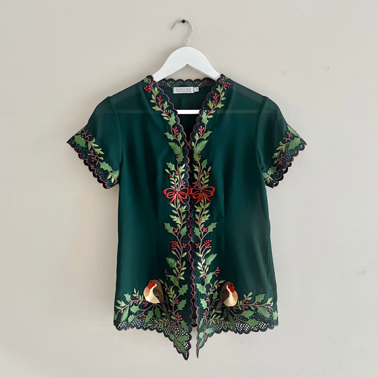 PO kebaya Classic Forest Christmas Bird - Non&Nik