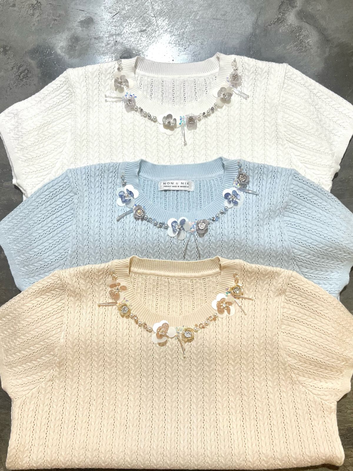 Knit Crystal Flower - Non&Nik